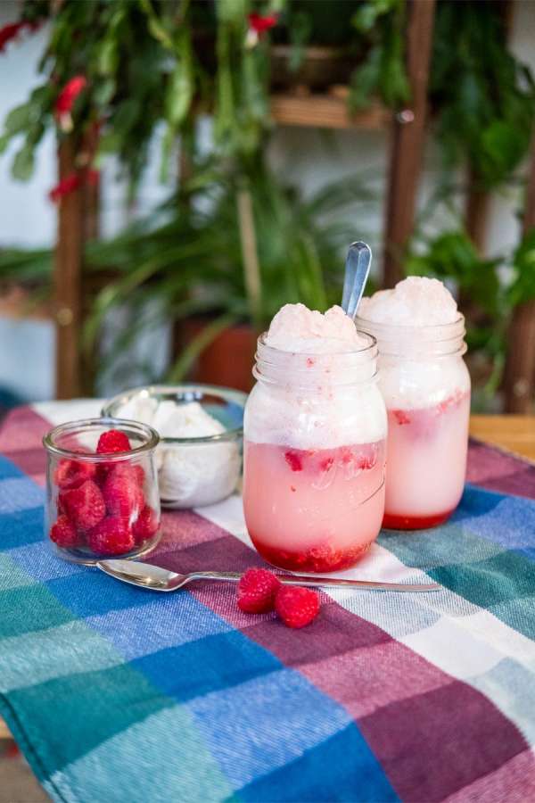Feelin’ Bubbly Aperol Raspberry Float Hard Seltzer Cocktail Recipe - Styled to Sparkle