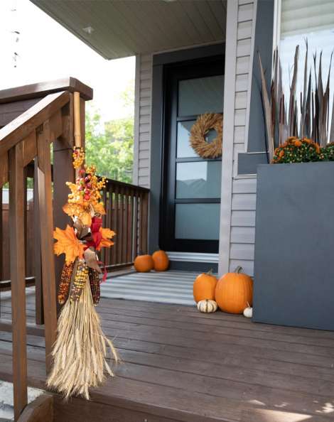 Styling My Front Porch For Fall - Styled to Sparkle