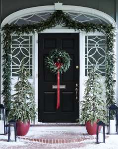 5 Modern Holiday Front Doors - Styled to Sparkle