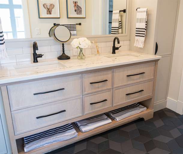 Bathroom Storage Inspiration: 6 Stunning White Oak Vanities - Styled to ...